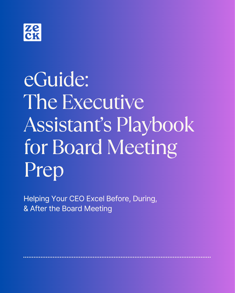 Get The Executive Assistant’s Playbook for Board Meeting Prep